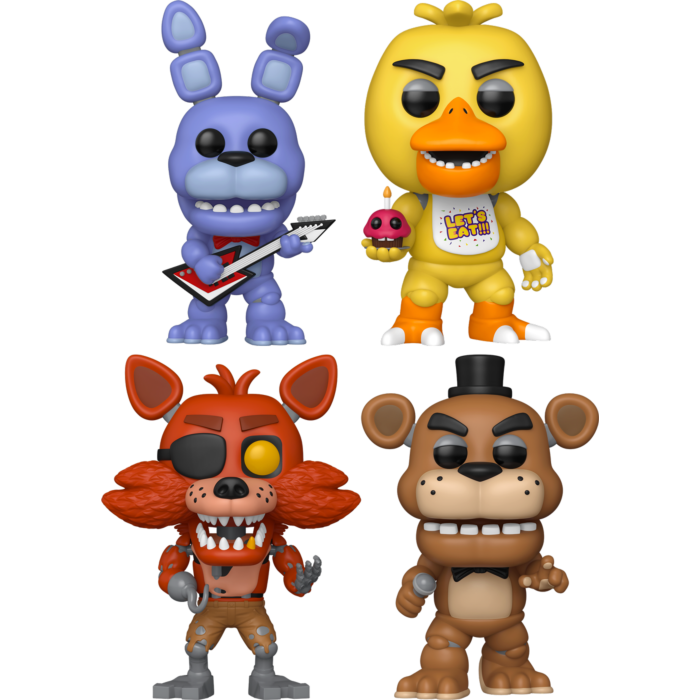 Five Nights at Freddys Freddy Fazbear, Foxy, Chica and Bonnie Funko Po ...